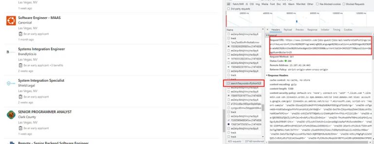 Scrape LinkedIn Jobs using Python (Save Data in CSV)