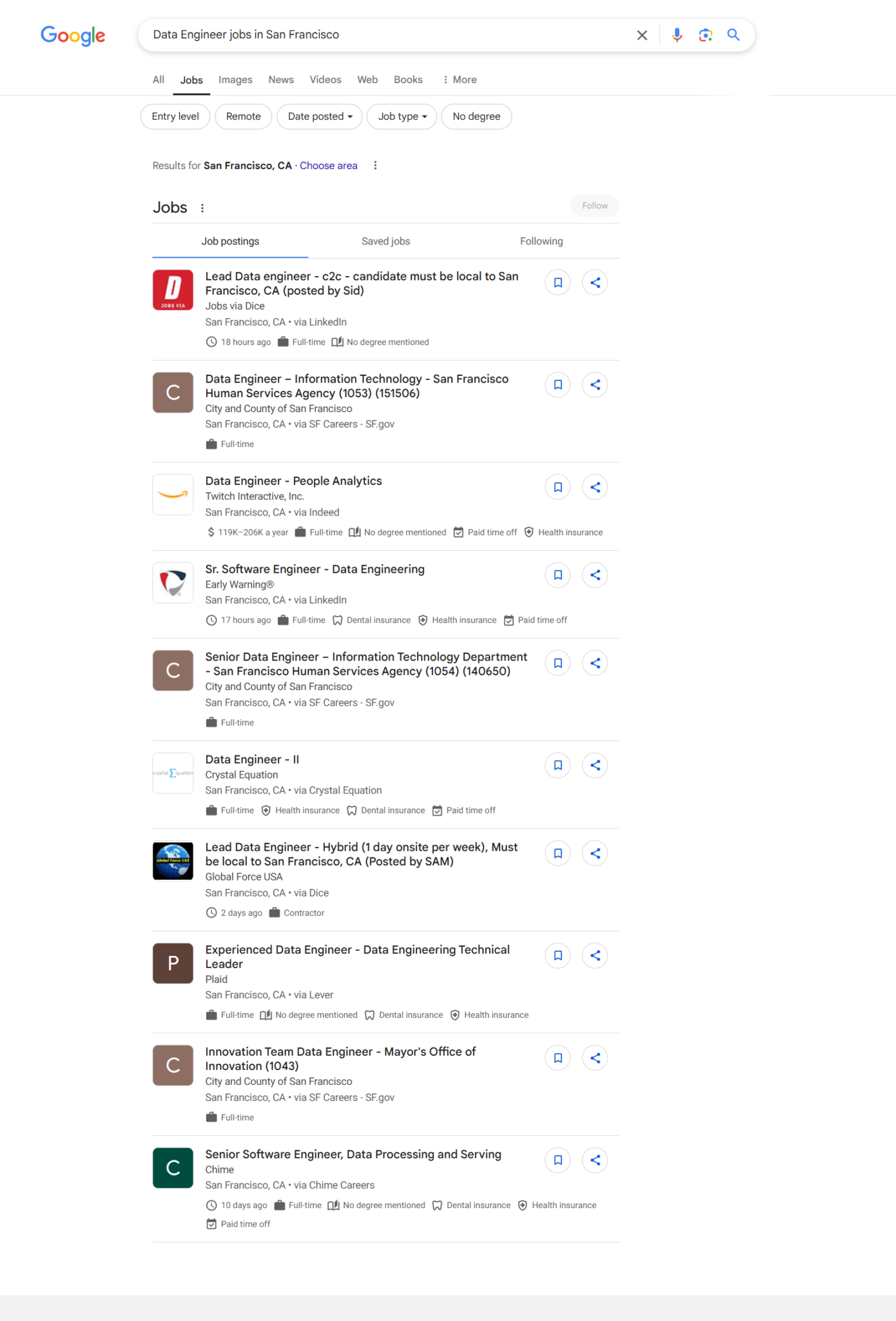 Google Jobs API – Extract Job Listings Data | Scrapingdog